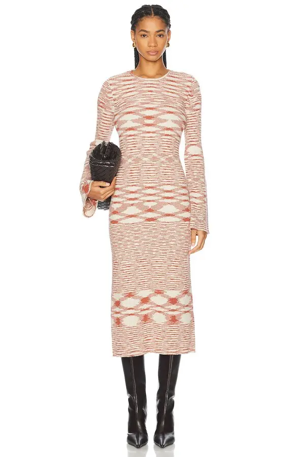 Simonmiller Axon Knit Dress In Rust & Rice Flour Multi - 48% Off |  Editorialist