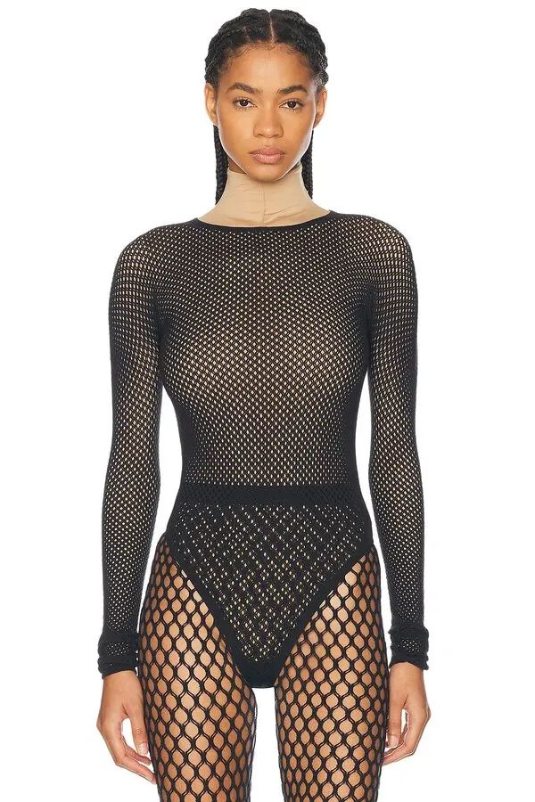 Wardrobe.NYC X Rosie Huntington-whiteley Rhw Web Bodysuit
