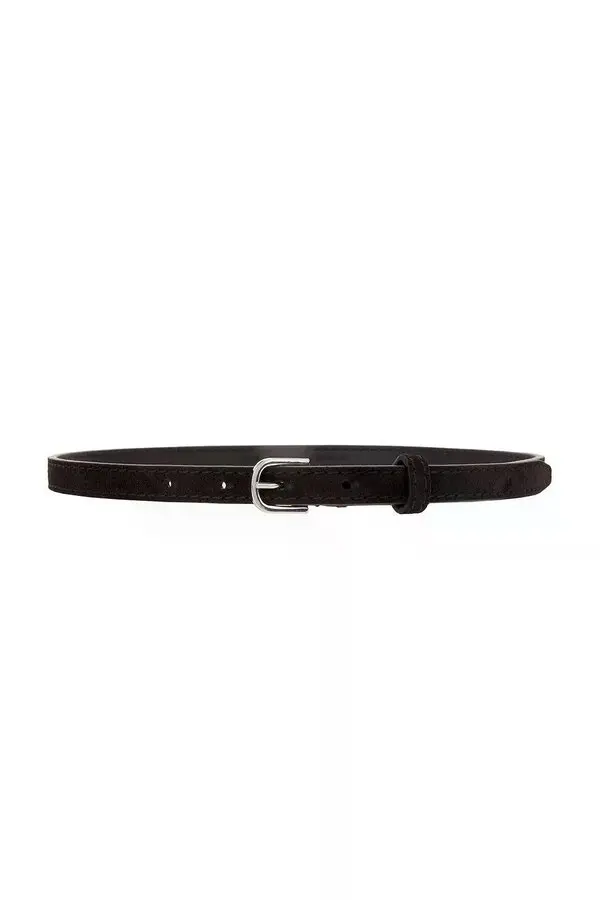 TOTEME Thin Suede Trouser Belt - Espresso