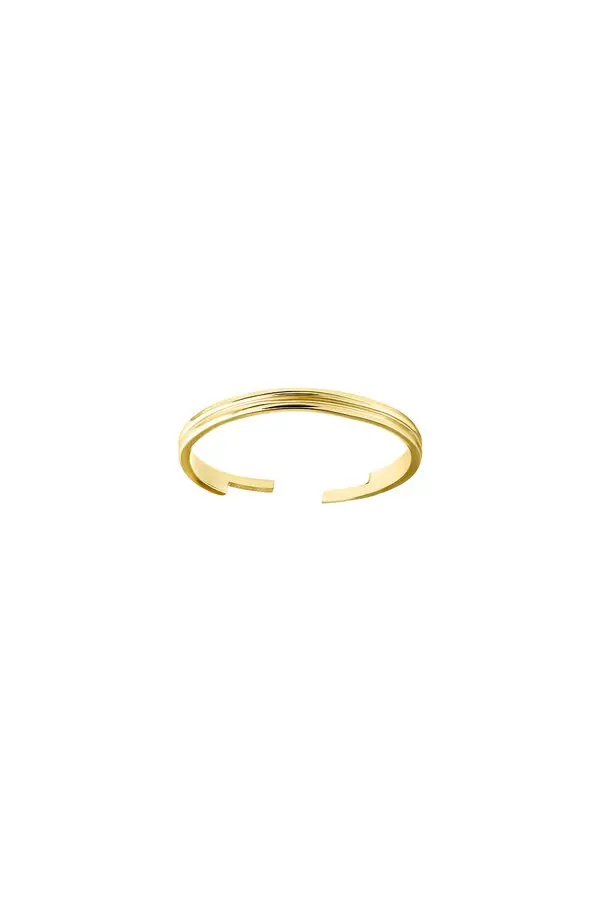 ISA GRUTMAN Double Band Toe Ring - Yellow Gold