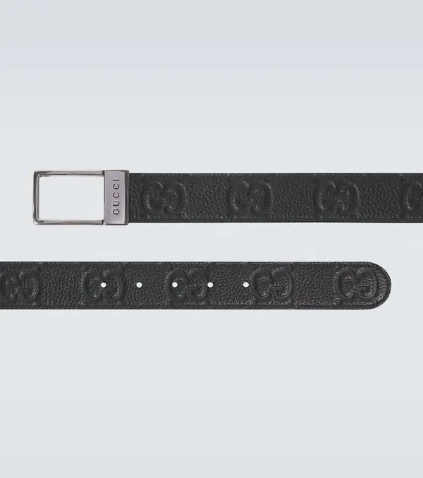 Gucci Gg Leather Belt - Brown | Editorialist display picture 2