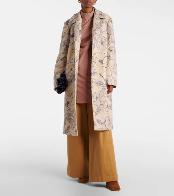 Dries Van Noten Shearling Wedge Mules