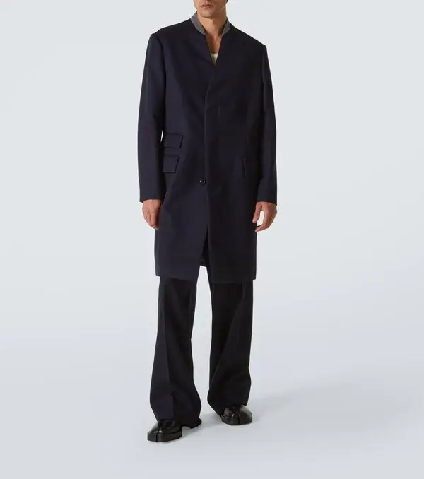 MAISON MARGIELA Wool Coat - Blue