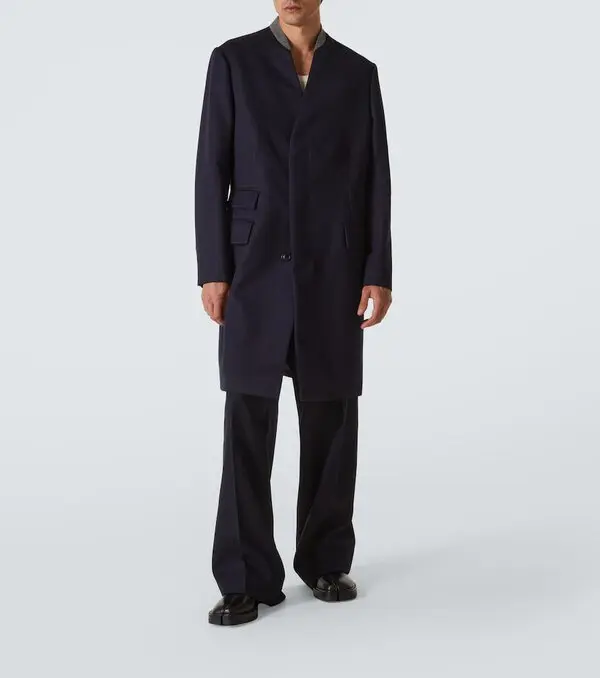 MAISON MARGIELA Wool Coat - Blue