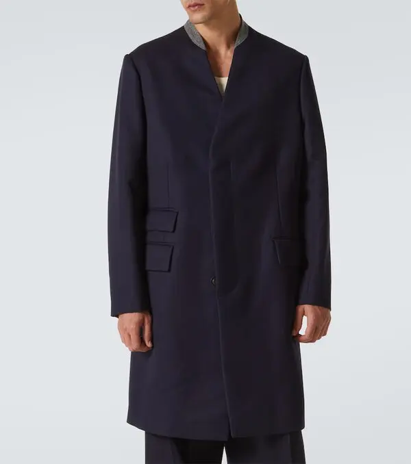 MAISON MARGIELA Wool Coat - Blue