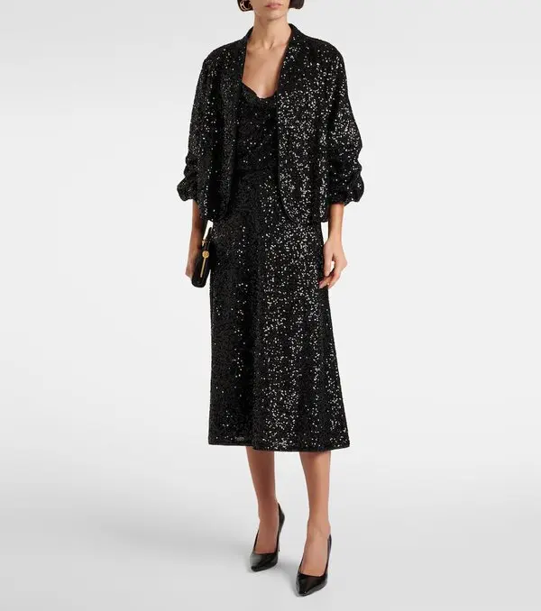 Diane Von Furstenberg Araminta Sequined Midi Skirt