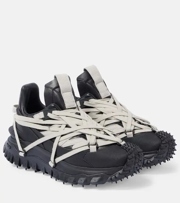 Moncler X Rick Owens Trailgrip Megalace Sneakers - Black