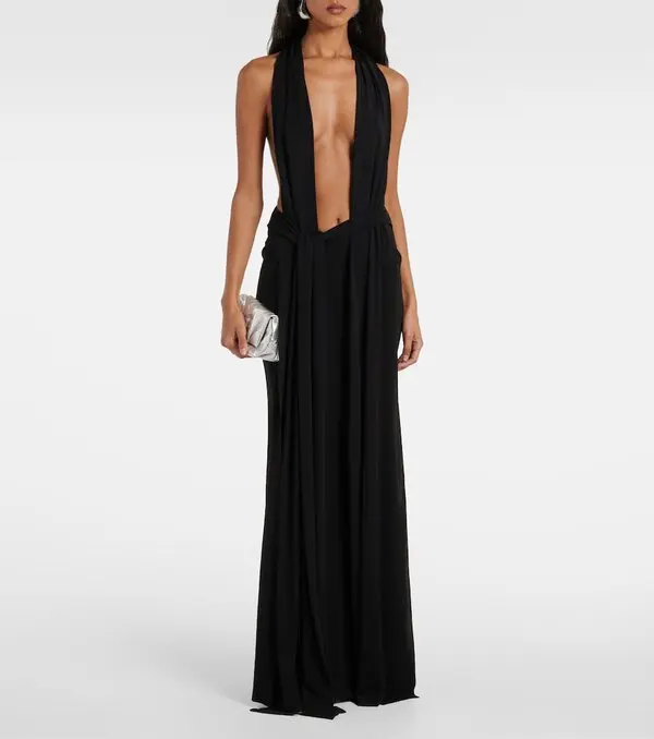 Christopher Esber Trapeze Draped Jersey Gown