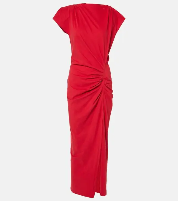 Isabel Marant Étoile Nadela Cotton Jersey Maxi Dress - Red