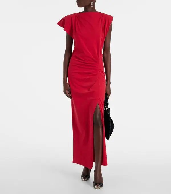 Isabel Marant Étoile Nadela Cotton Jersey Maxi Dress - Red