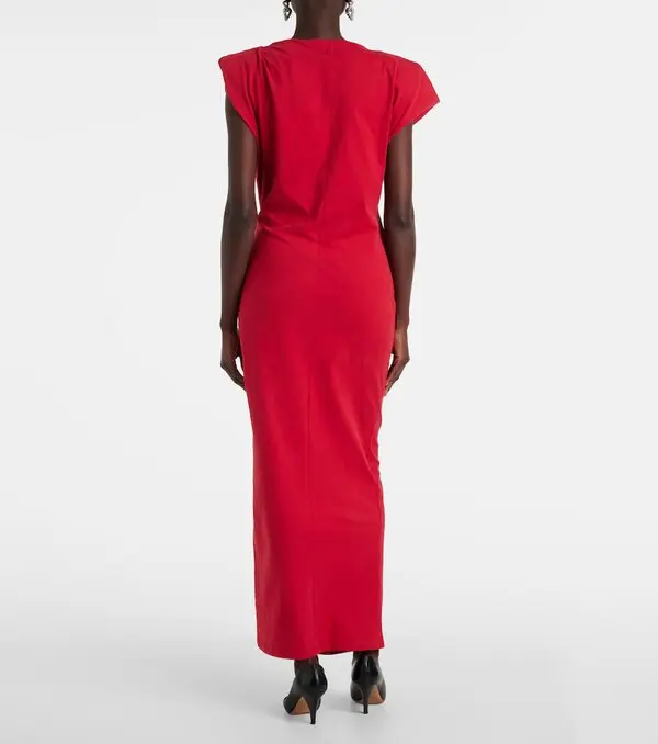 Isabel Marant Étoile Nadela Cotton Jersey Maxi Dress - Red