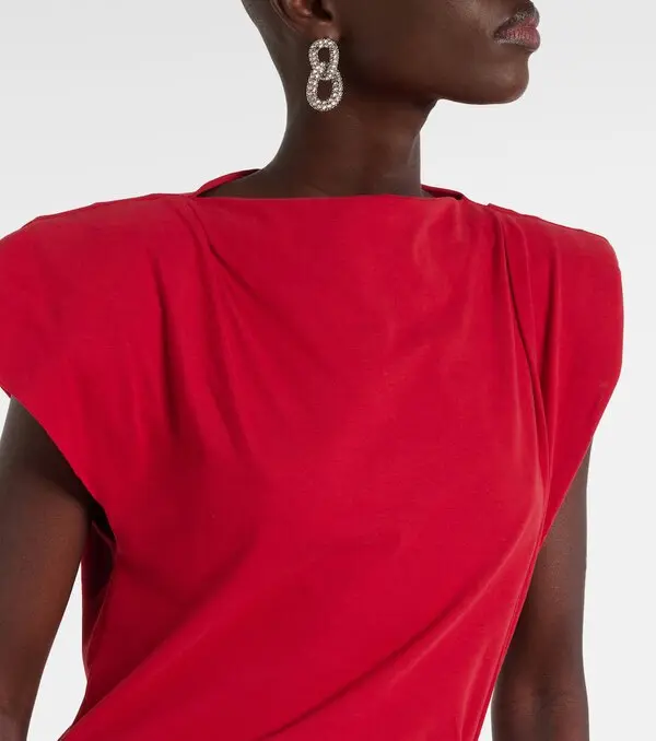 Isabel Marant Étoile Nadela Cotton Jersey Maxi Dress - Red