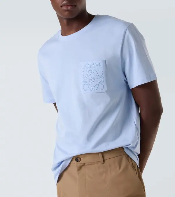 Loewe Anagram Cotton T-shirt - Blue