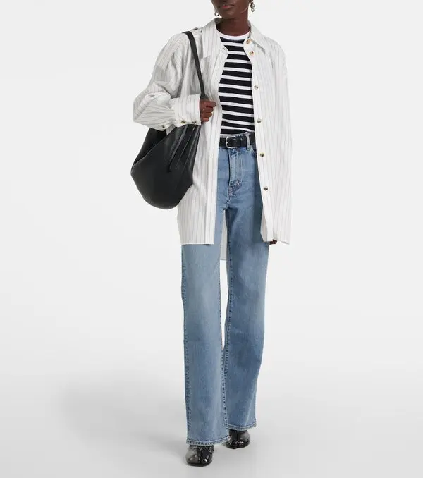 FRAME Arrow High-rise Flared Jeans - Blue
