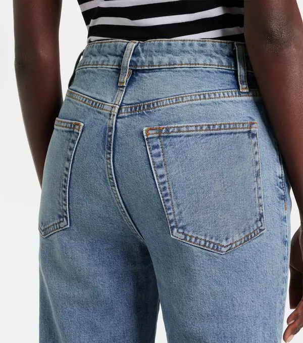 FRAME Arrow High-rise Flared Jeans - Blue