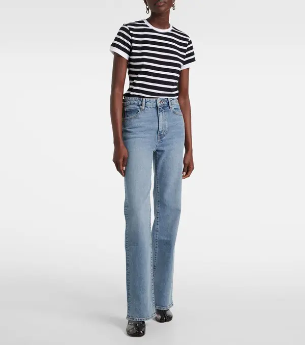 FRAME Arrow High-rise Flared Jeans - Blue