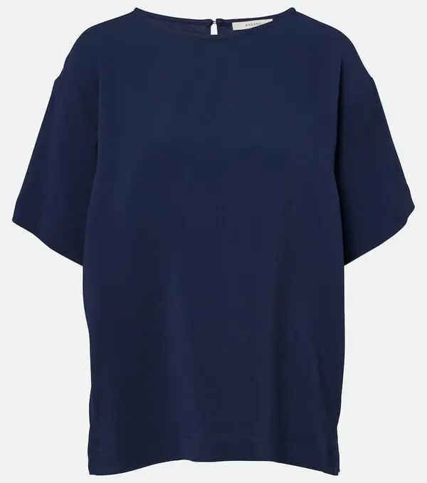Asceno Talia Crêpe T-shirt - Blue