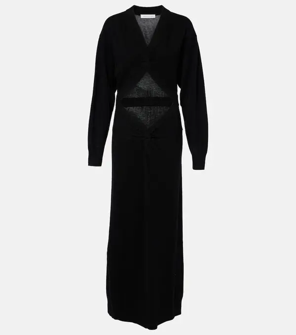 Christopher Esber Gathered Cutout Maxi Dress - Black
