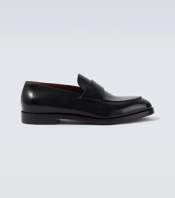 Zegna Leather Penny Loafers