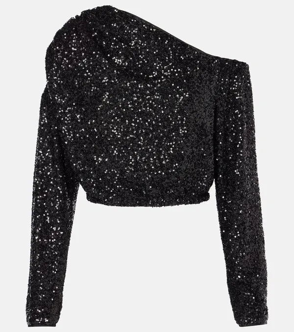 Diane Von Furstenberg Belle Sequined Asymmetric Top
