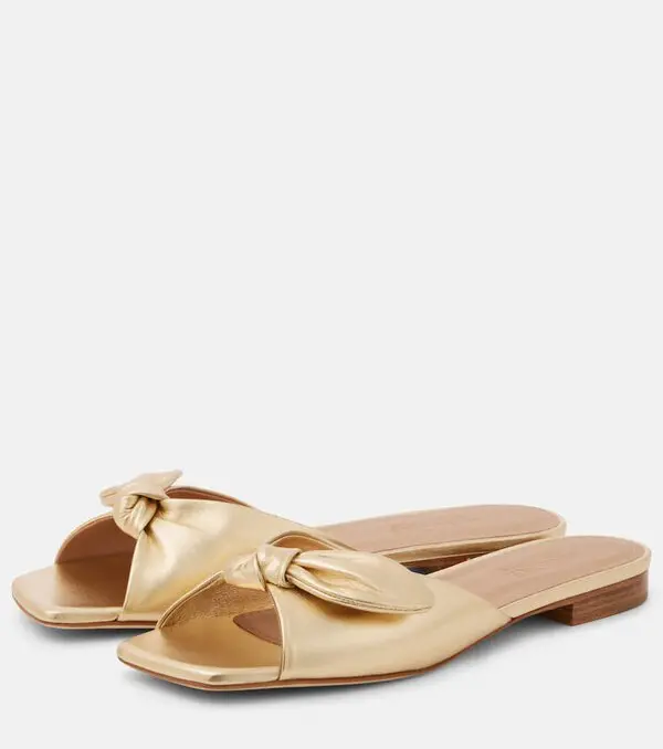 MALONE SOULIERS Vargas 10 Metallic Leather Mules