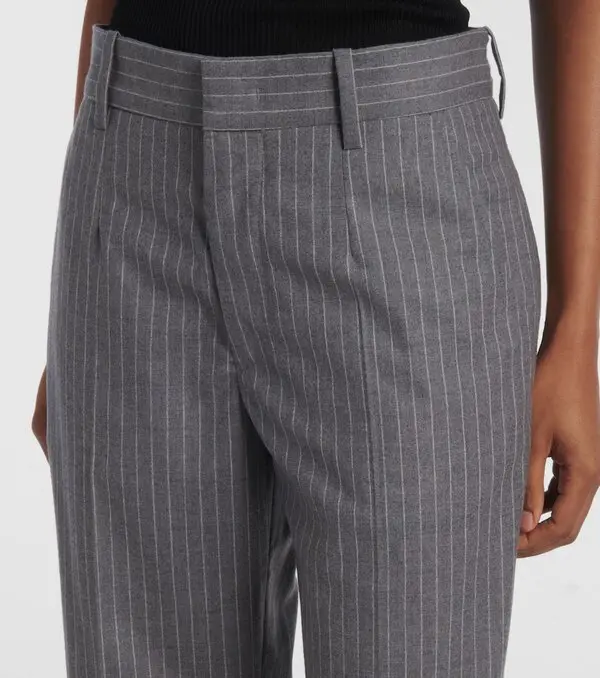 Isabel Marant Étoile Ritana Pinstripe Wool Tapered Pants