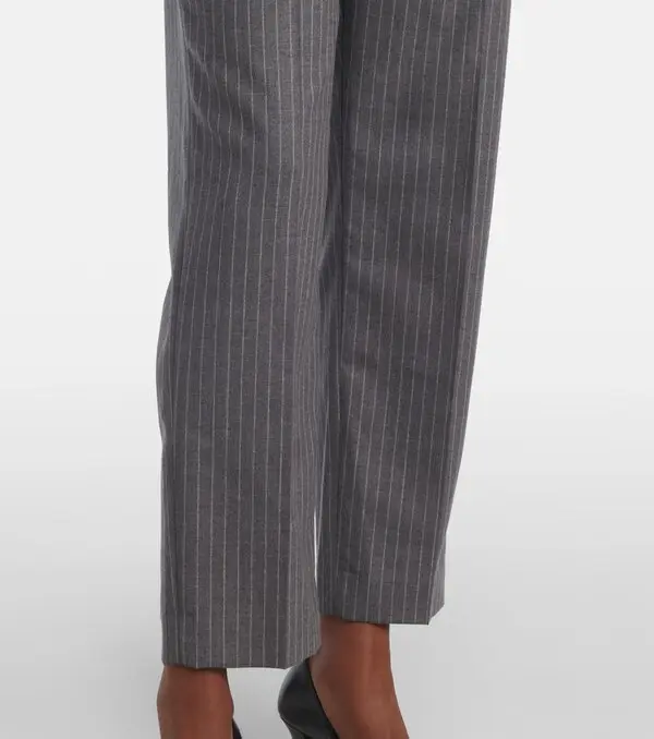 Isabel Marant Étoile Ritana Pinstripe Wool Tapered Pants