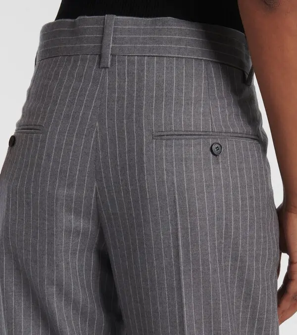 Isabel Marant Étoile Ritana Pinstripe Wool Tapered Pants