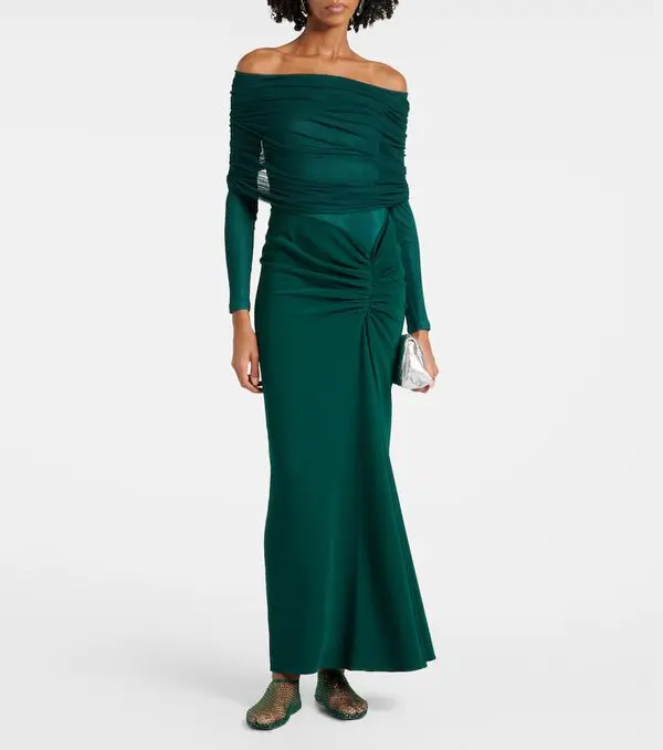 Christopher Esber Sonora Ruched Maxi Dress - Green