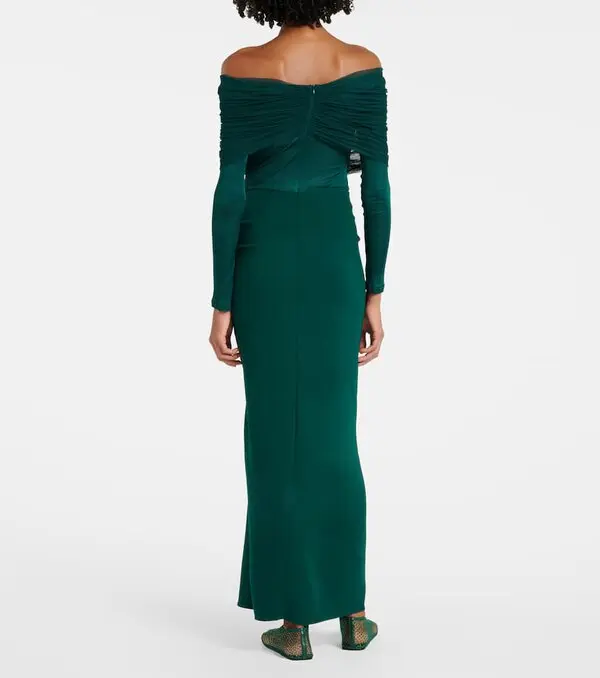 Christopher Esber Sonora Ruched Maxi Dress - Green