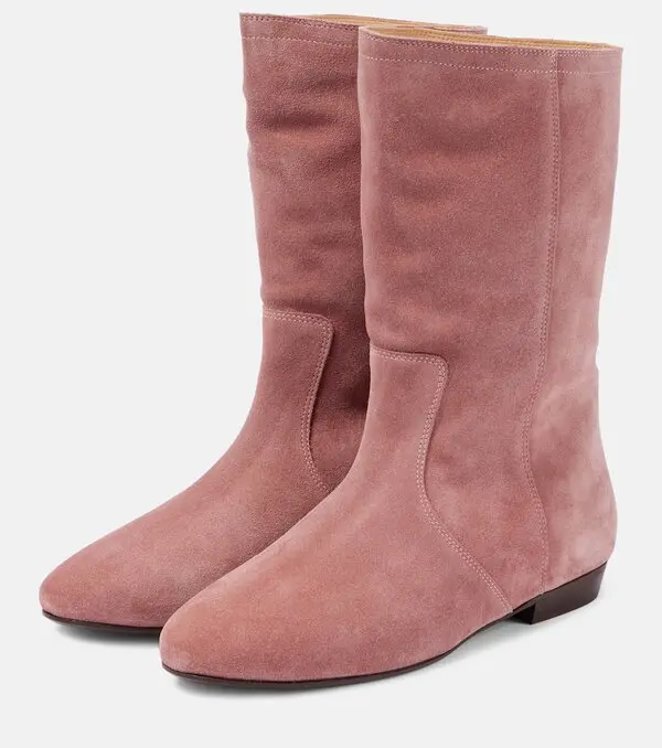 Isabel Marant Stefa Suede Boots - Pink