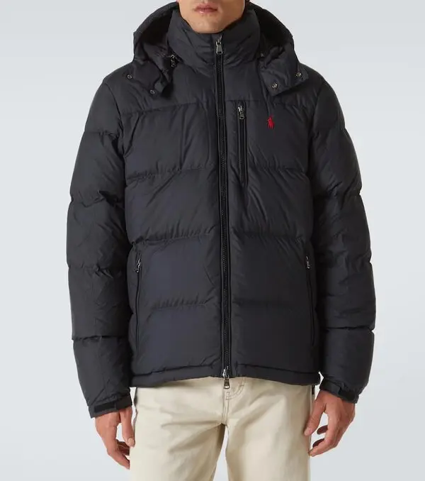 Polo Ralph Lauren Quilted Down Jacket With Drawstring Hood - Black