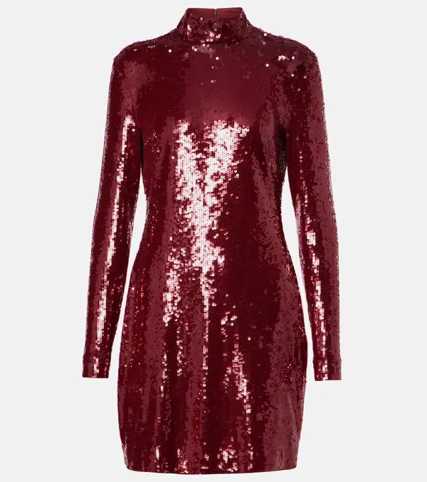 Veronica Beard Sylee Sequined Mini Dress - Red