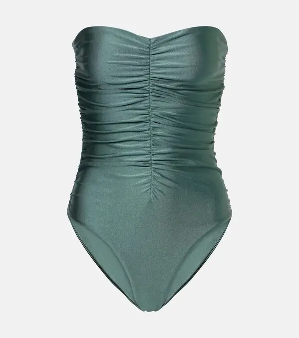 Jade Swim Yara Ruched Swimsuit - Green