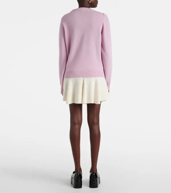 GANNI Logo Intarsia Wool-blend Sweater