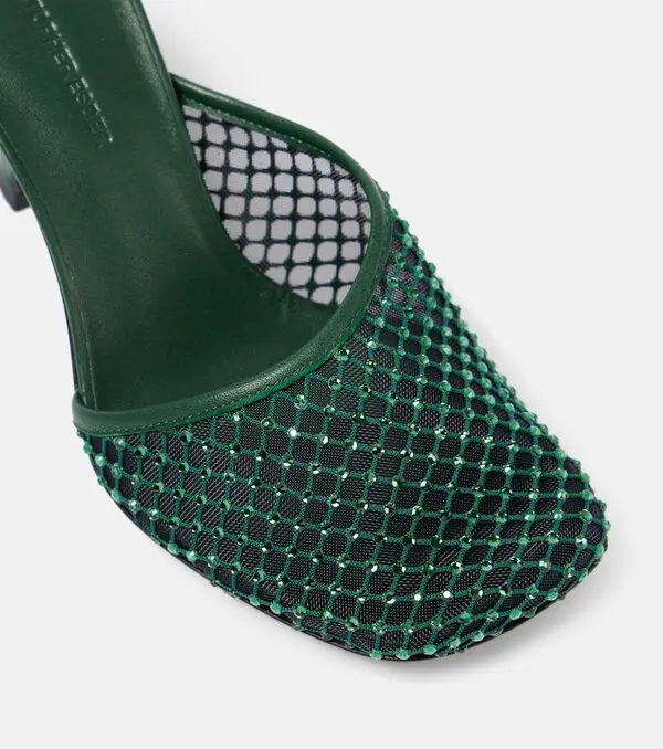 Christopher Esber Minette 80 Crystal-embellished Pumps - Green