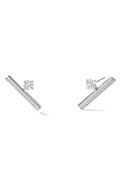 Hearts On Fire Barre Diamond Climber Earrings - White Gold/ Diamond