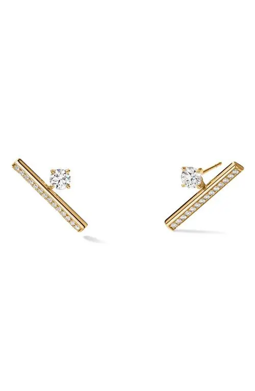 Hearts On Fire Barre Diamond Climber Earrings - Yellow Gold/ Diamond