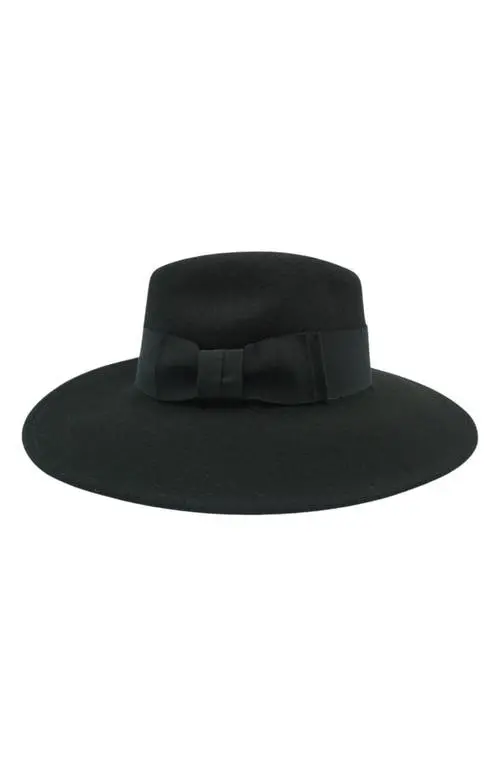 MODERN MONARCHIE Wool Felted Fedora - Black
