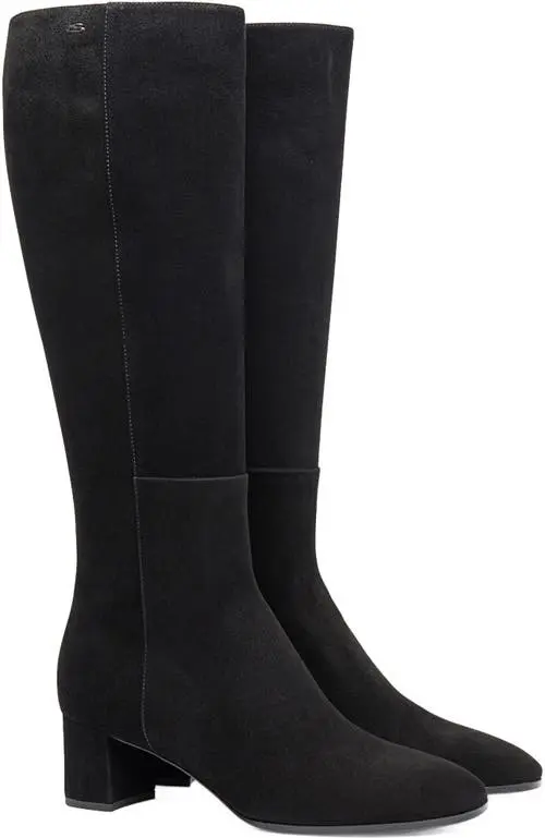 Santoni Suede Mid-heel Boots
