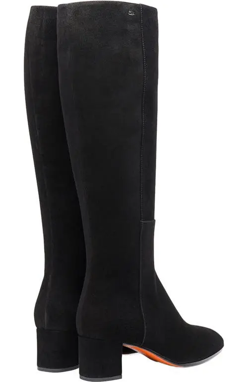 Santoni Suede Mid-heel Boots