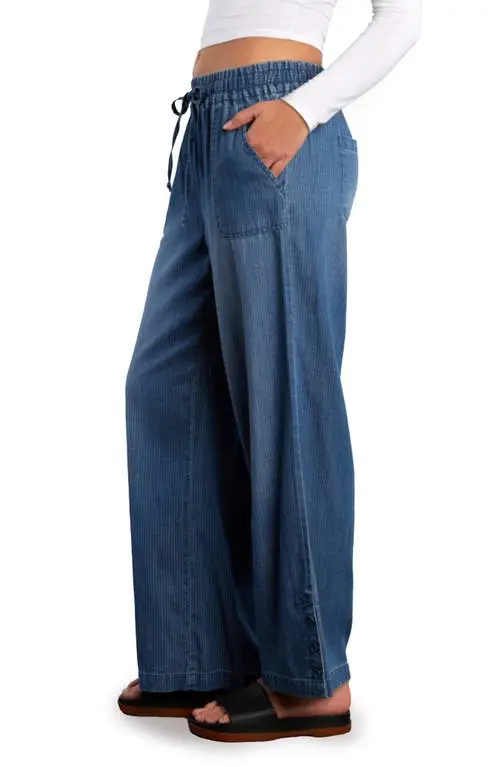 BILLY T Hero High-waist Wide-leg Pants - Denim Rr Stripes