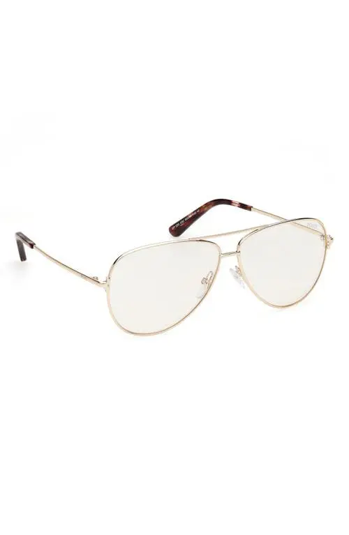 Emilio Pucci 60mm Pilot Sunglasses - Gold/red/brown /neutral