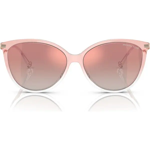 Michael Kors 56mm Gradient Cat Eye Sunglasses - Rose Gold