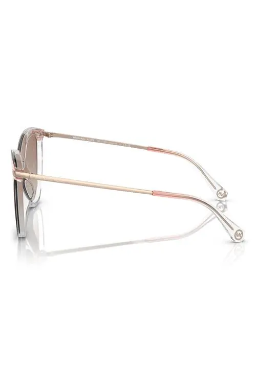 Michael Kors 56mm Gradient Cat Eye Sunglasses - Rose Gold