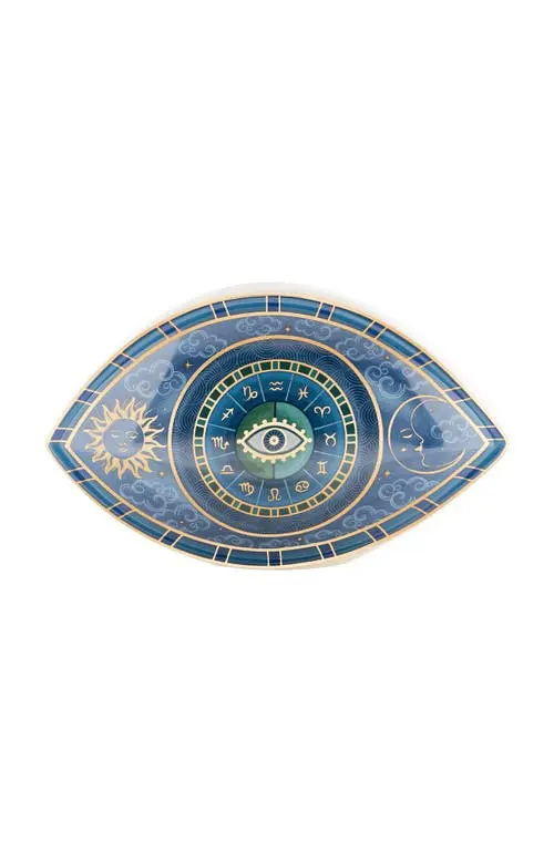 KARMA AND LUCK Celestial Unityevil Eye Zodiac Ceramic Statue - Blue/green