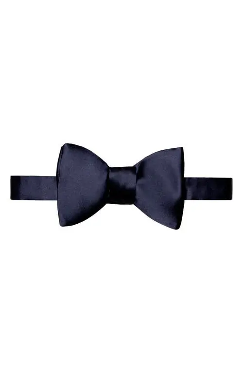 Eton Silk Satin Bow Tie - Dark Blue