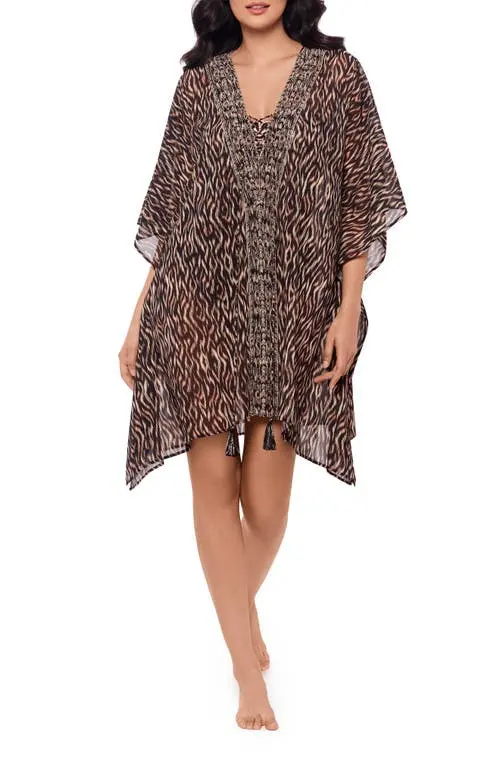 MIRACLESUIT® Topkapi Cover-up Caftan - Black/ Multi