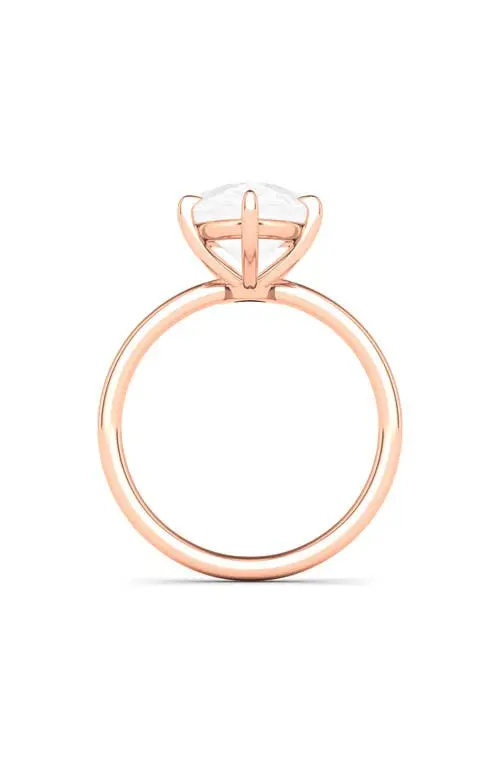 HAUTECARAT Pear-cut Lab-grown Diamond 18k Gold Ring - 3.00 Ctw 18k Rose Gold