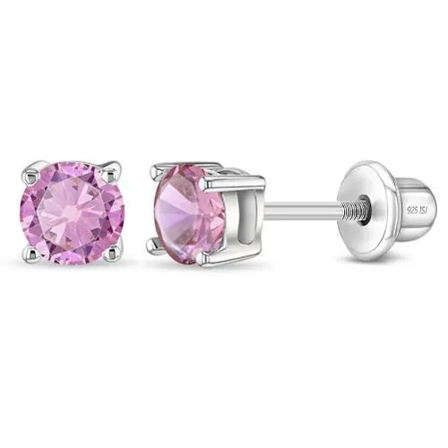IN SEASON JEWELRY Classic Round Solitaire Earrings - October